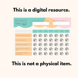 Kids Editable Potty Training Reward Chart | Printable Potty Training ...