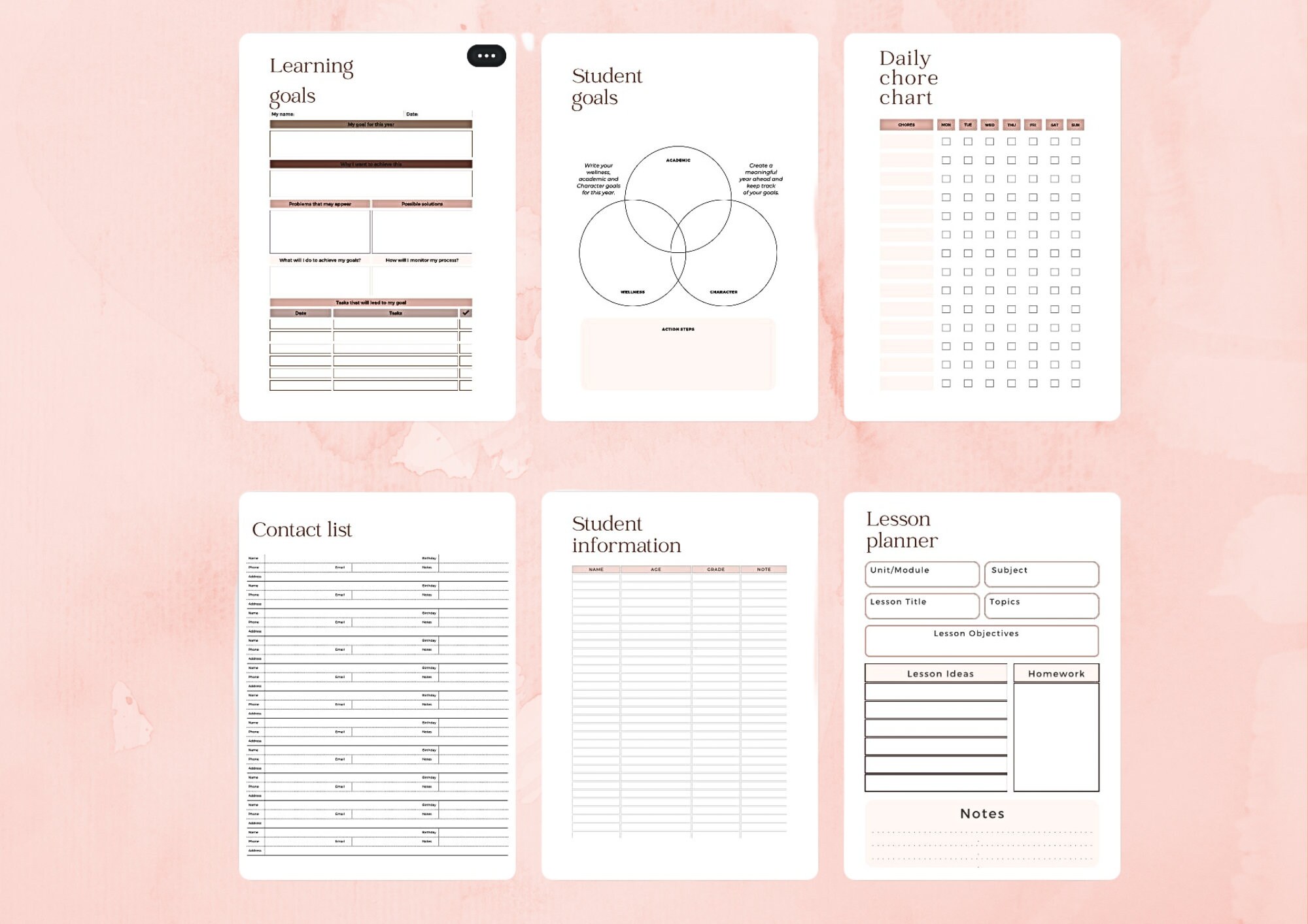 2025 Digital Homeschool Planner Reach Home Education Yearly Goals With ...