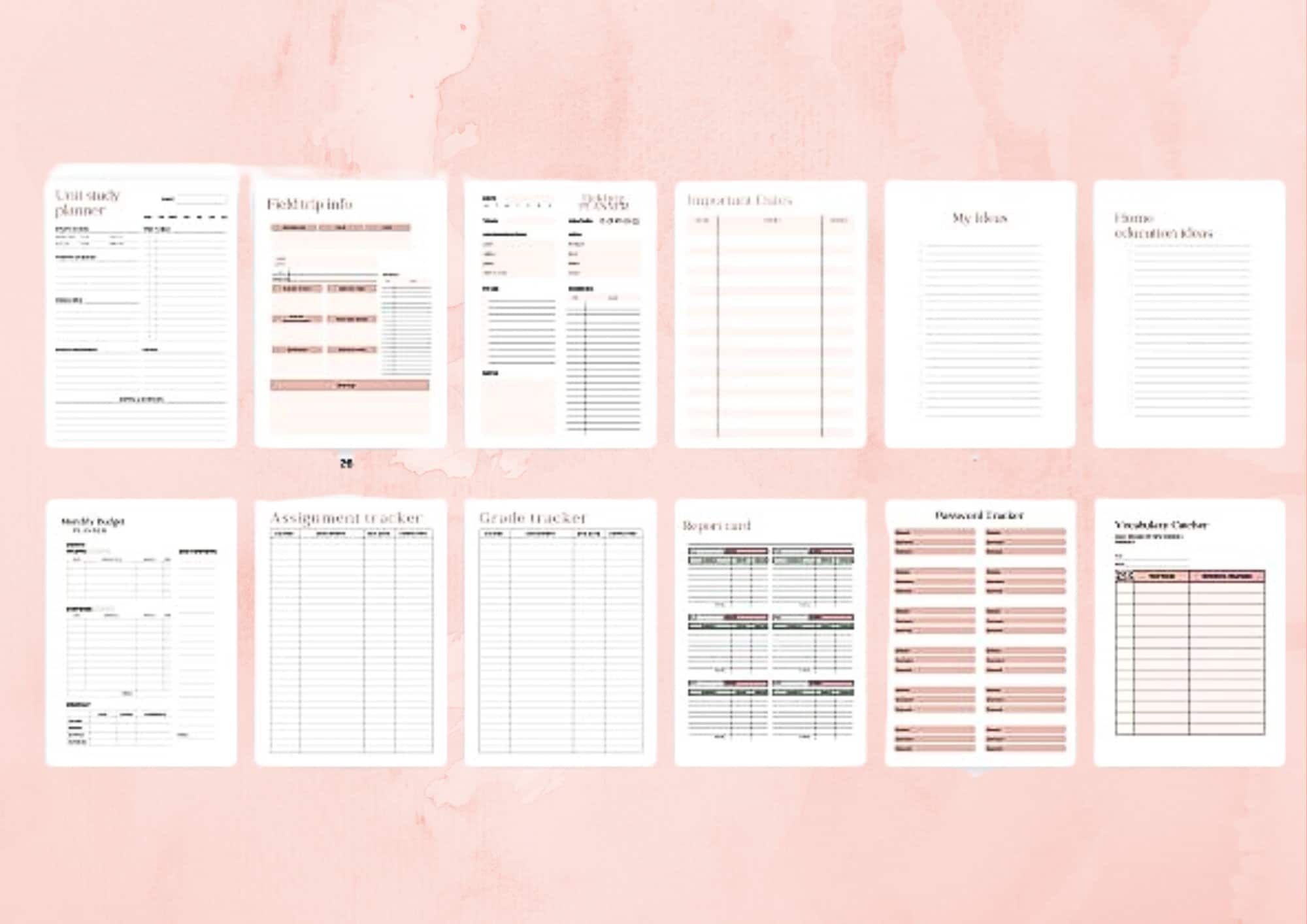 2025 Digital Homeschool Planner Reach Home Education Yearly Goals With ...