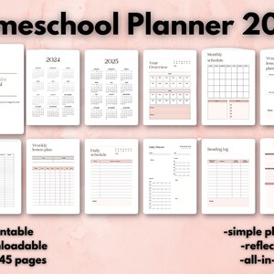2025 Digital Homeschool Planner Reach Home Education Yearly Goals With ...