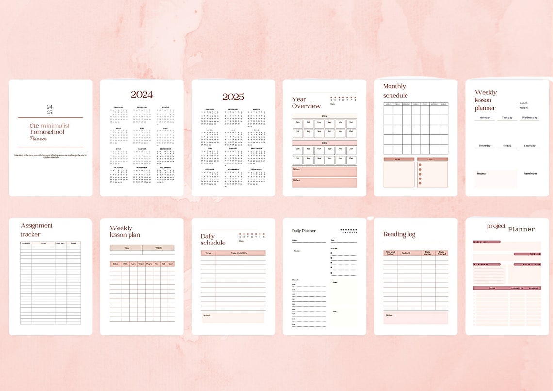 2025 Digital Homeschool Planner Reach Home Education Yearly Goals With ...