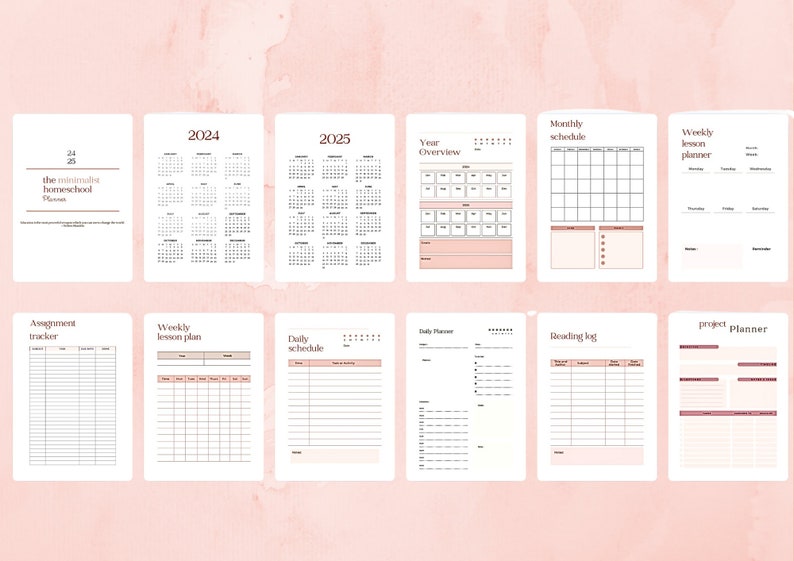 2025 Digital Homeschool Planner Reach Home Education Yearly Goals With ...