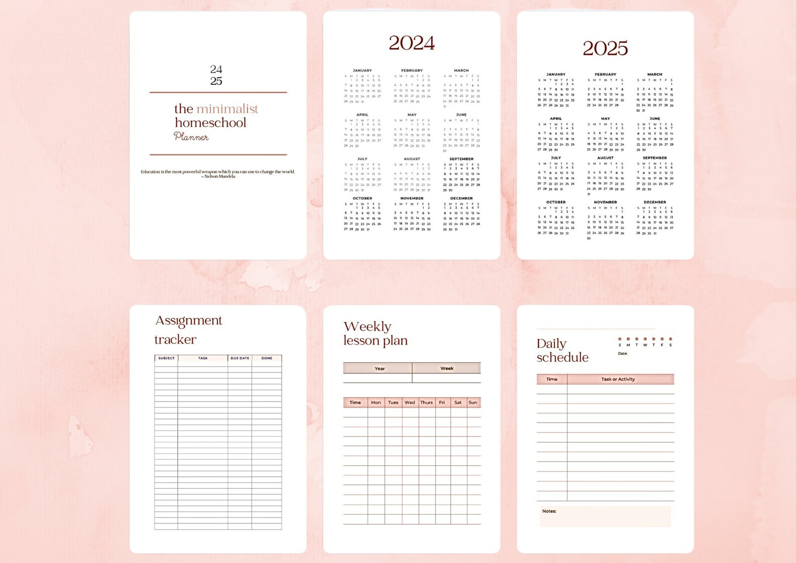 2025 Digital Homeschool Planner Reach Home Education Yearly Goals With ...