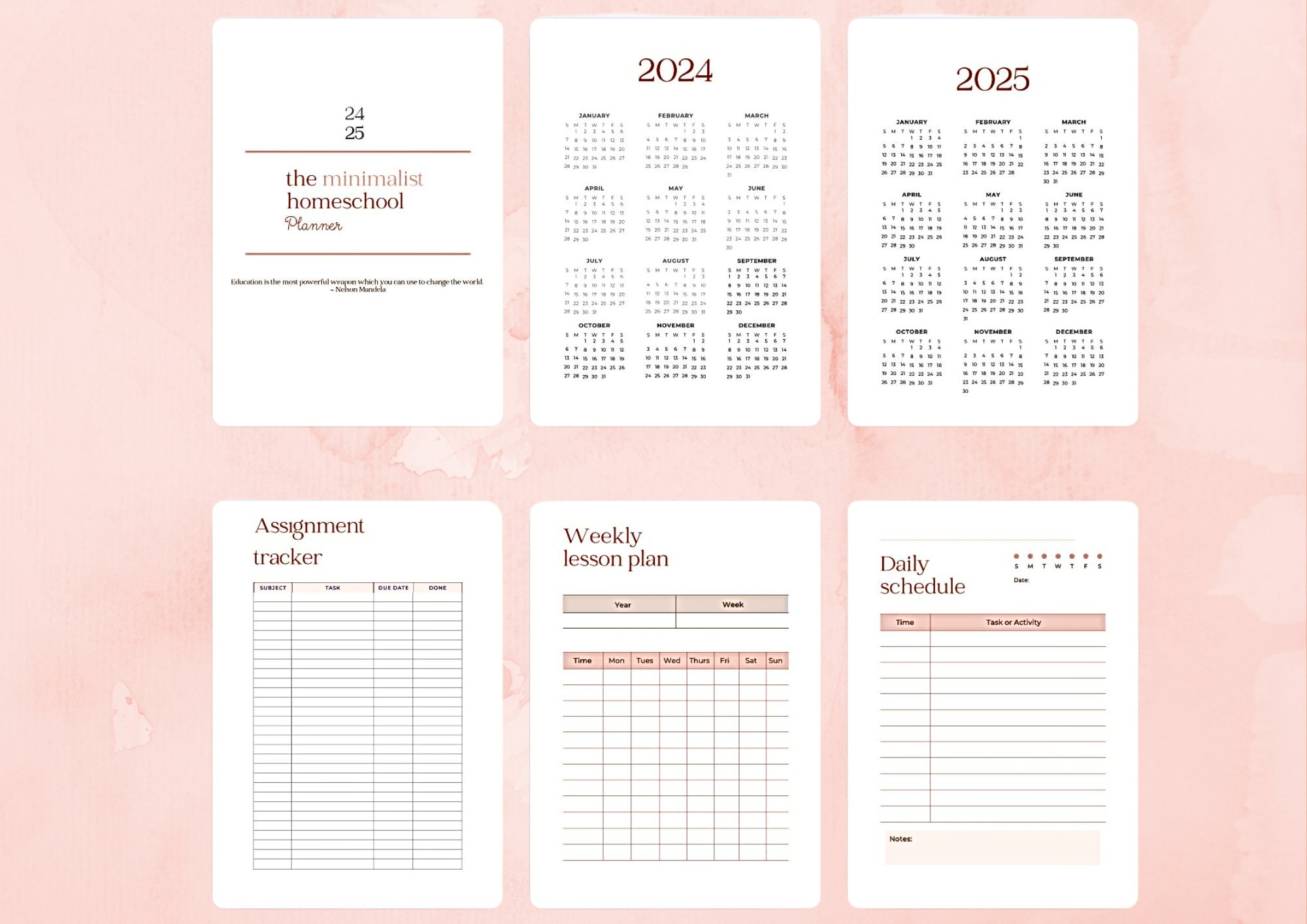 2025 Digital Homeschool Planner Reach Home Education Yearly Goals With ...