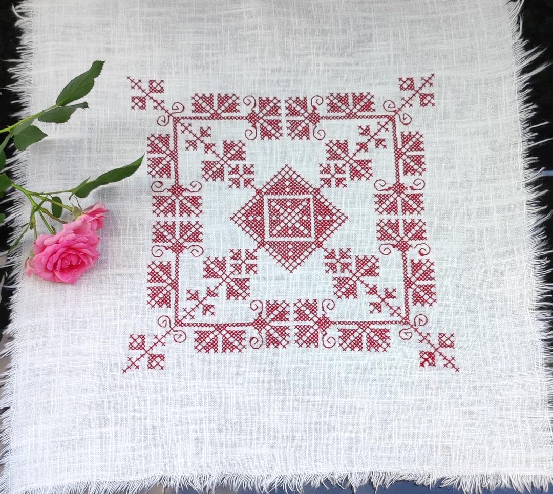 Machine Embroidery Cross Stitch Design From 18th Century - Etsy