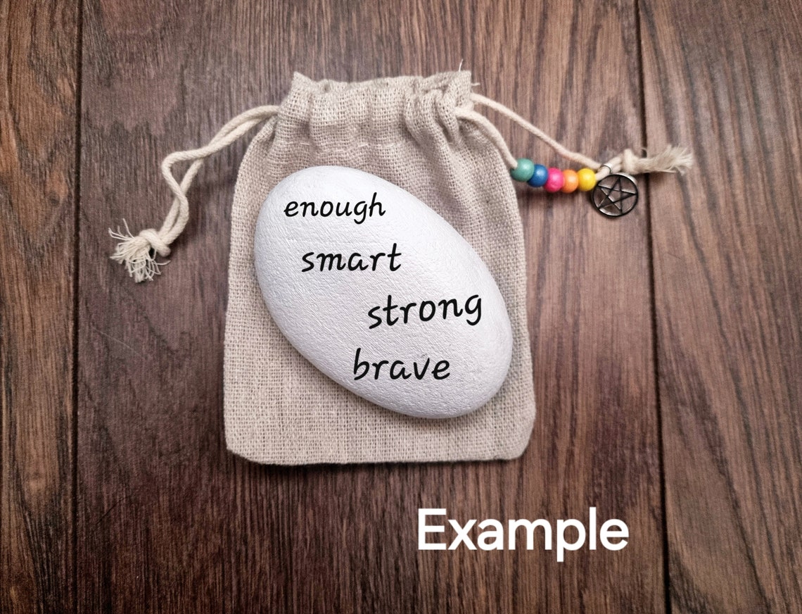 Positive Affirmation Pebble, Personalise or Design Your Own, Daily ...