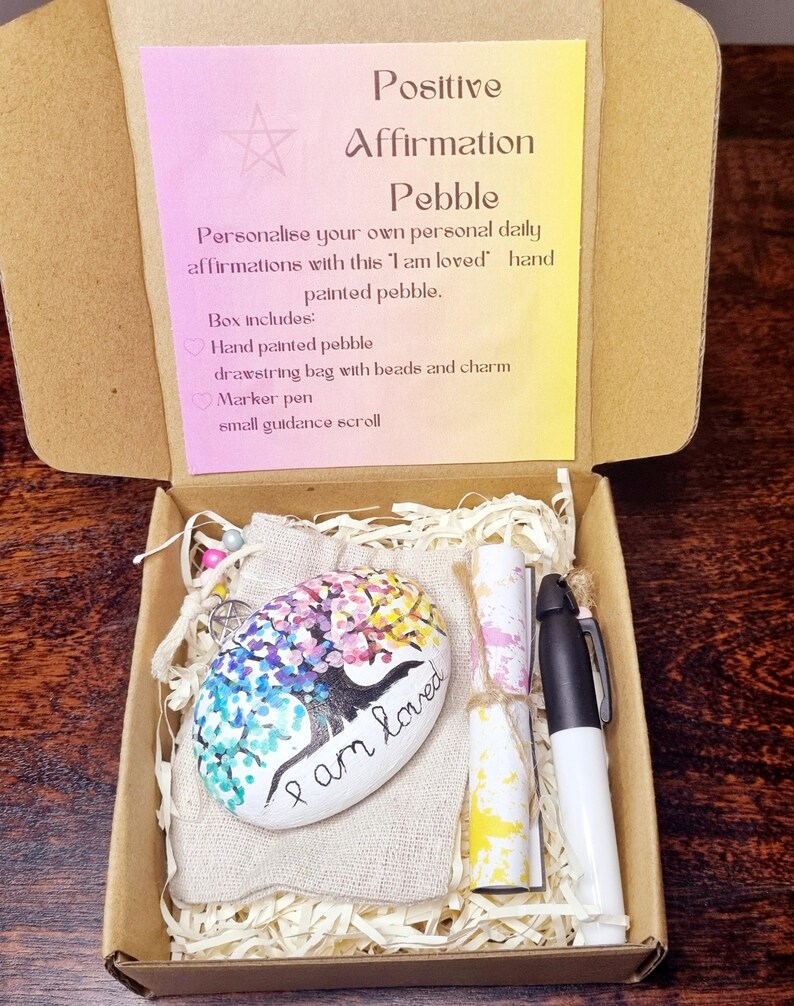 Positive Affirmation Pebble, Personalise or Design Your Own, Daily ...