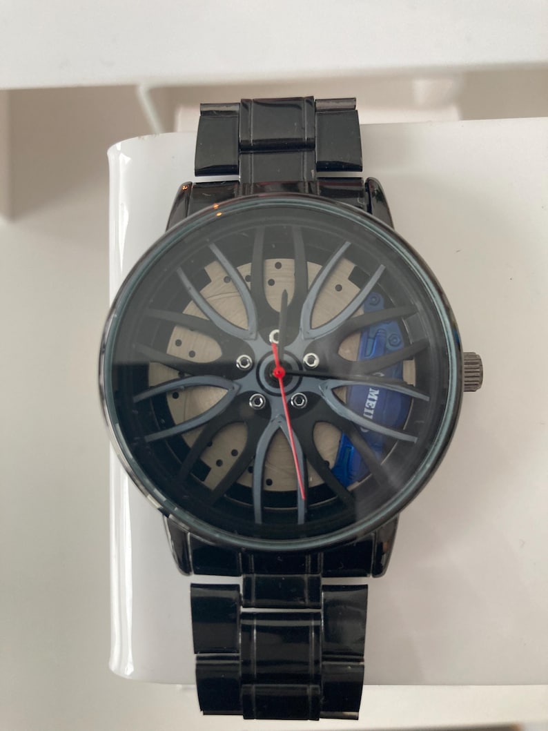 Car Enthusiasts Watch Alloy Wheel Rim Design Sports Car Stainless Steel ...