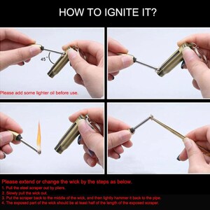 Permanent Match Lighter Metal Infinity Gadget Reusable Keyring ...