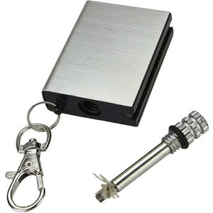 Permanent Match Lighter Metal Infinity Gadget Reusable Keyring ...