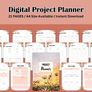 Project Planner Printable | Personal Project Planner | Digital Work ...