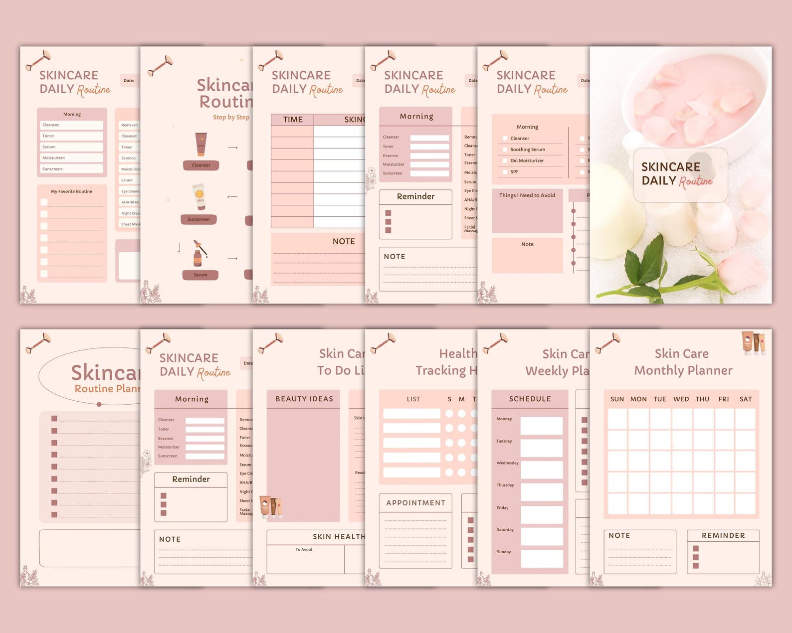 Skincare Planner | Skincare Daily Routine Planner | Glow up Planner ...