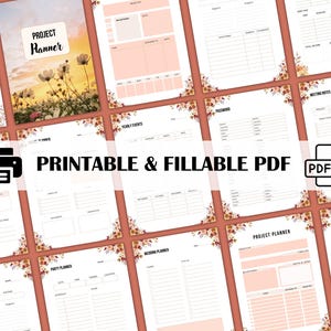 Project Planner Printable | Personal Project Planner | Digital Work ...