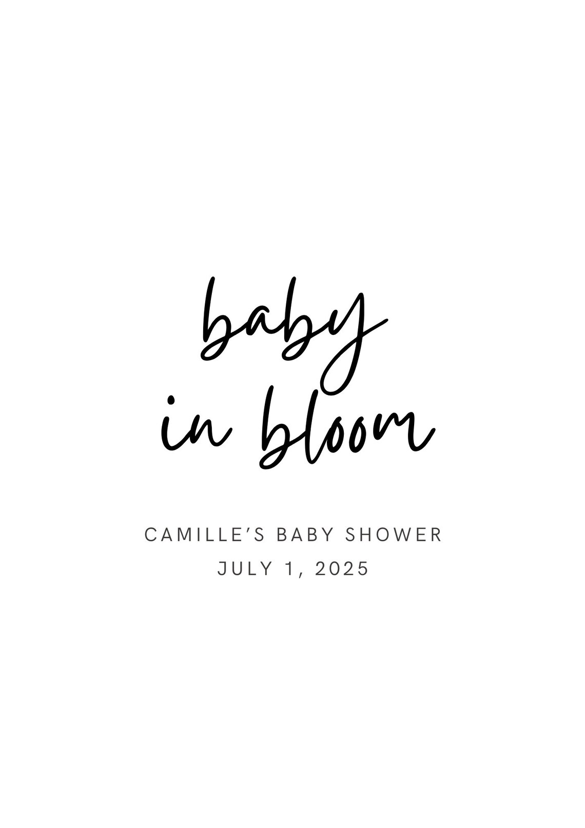 Baby in Bloom Labels | Round White Stickers | Baby in Bloom Baby Shower ...