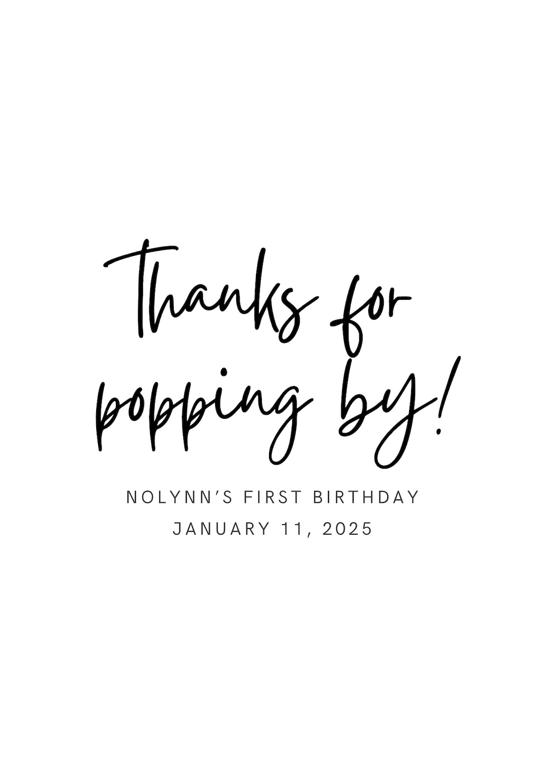 Thanks for Popping by Labels | Round White Stickers | Thank You Popcorn ...