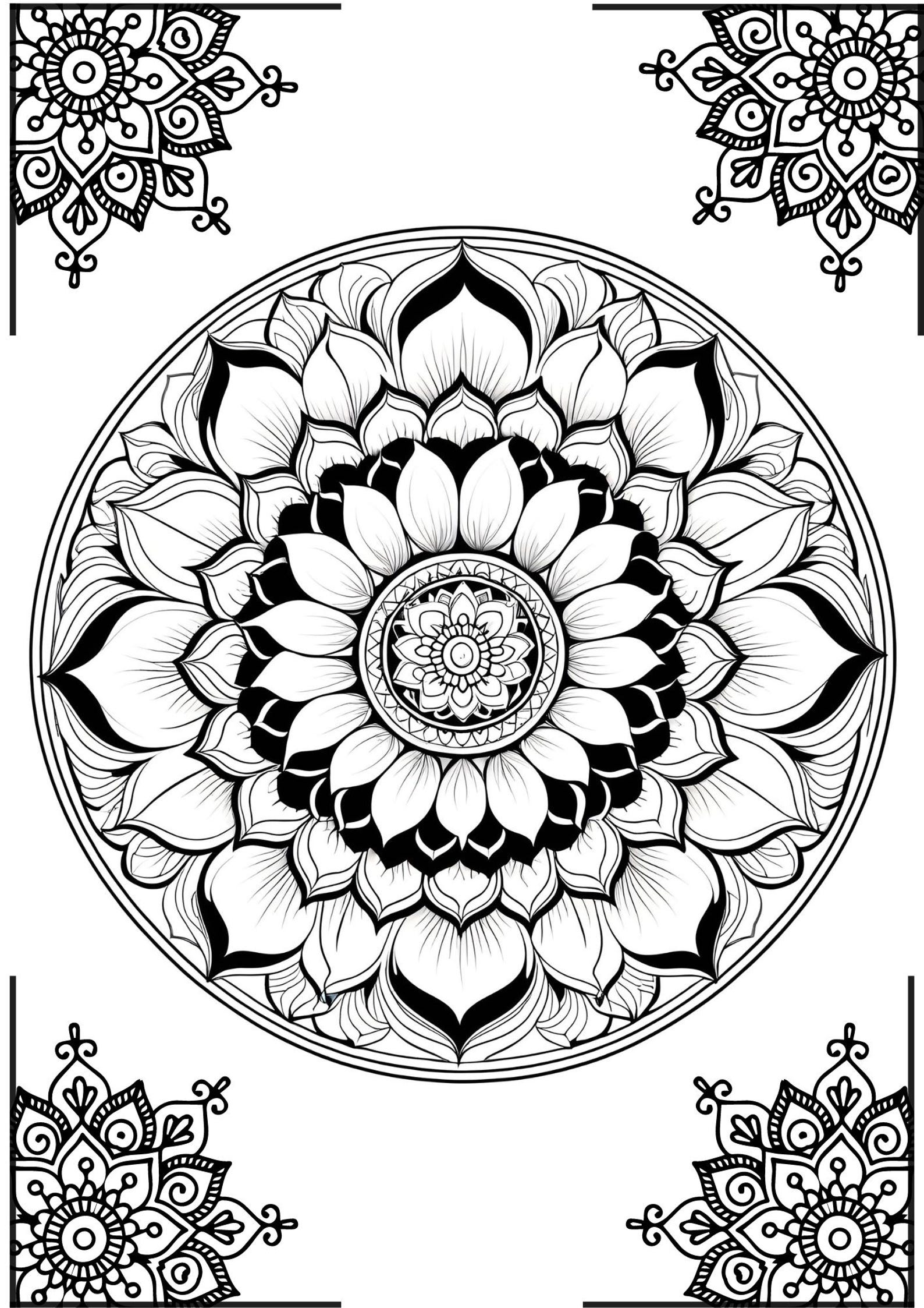 50 Calming Mandala Adult Coloring Pages: Unleash Creativity, Embrace ...