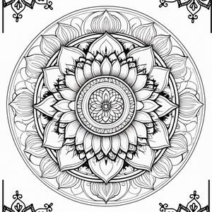 50 Calming Mandala Adult Coloring Pages: Unleash Creativity, Embrace ...