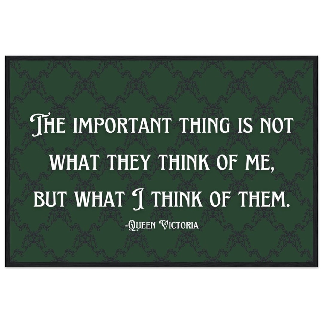 Queen Victoria Important Victorian Quote for Women on Framed Green ...