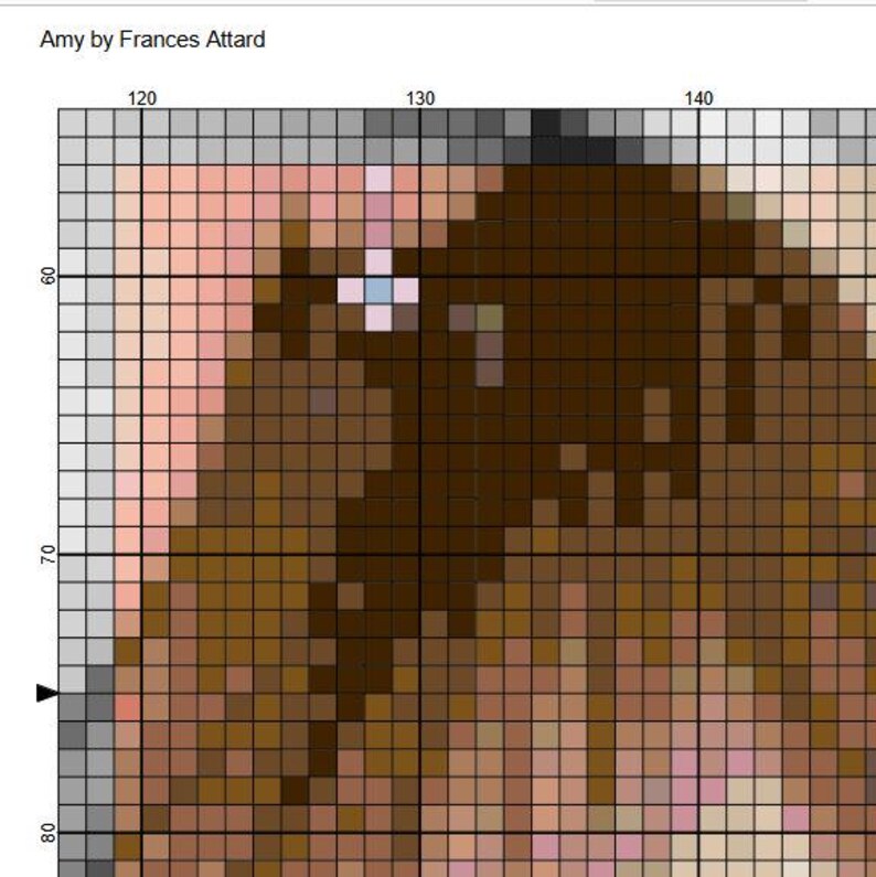 Amy - Beautiful Cross-stitch Pattern PDF Files Symbols/colours/mixed ...