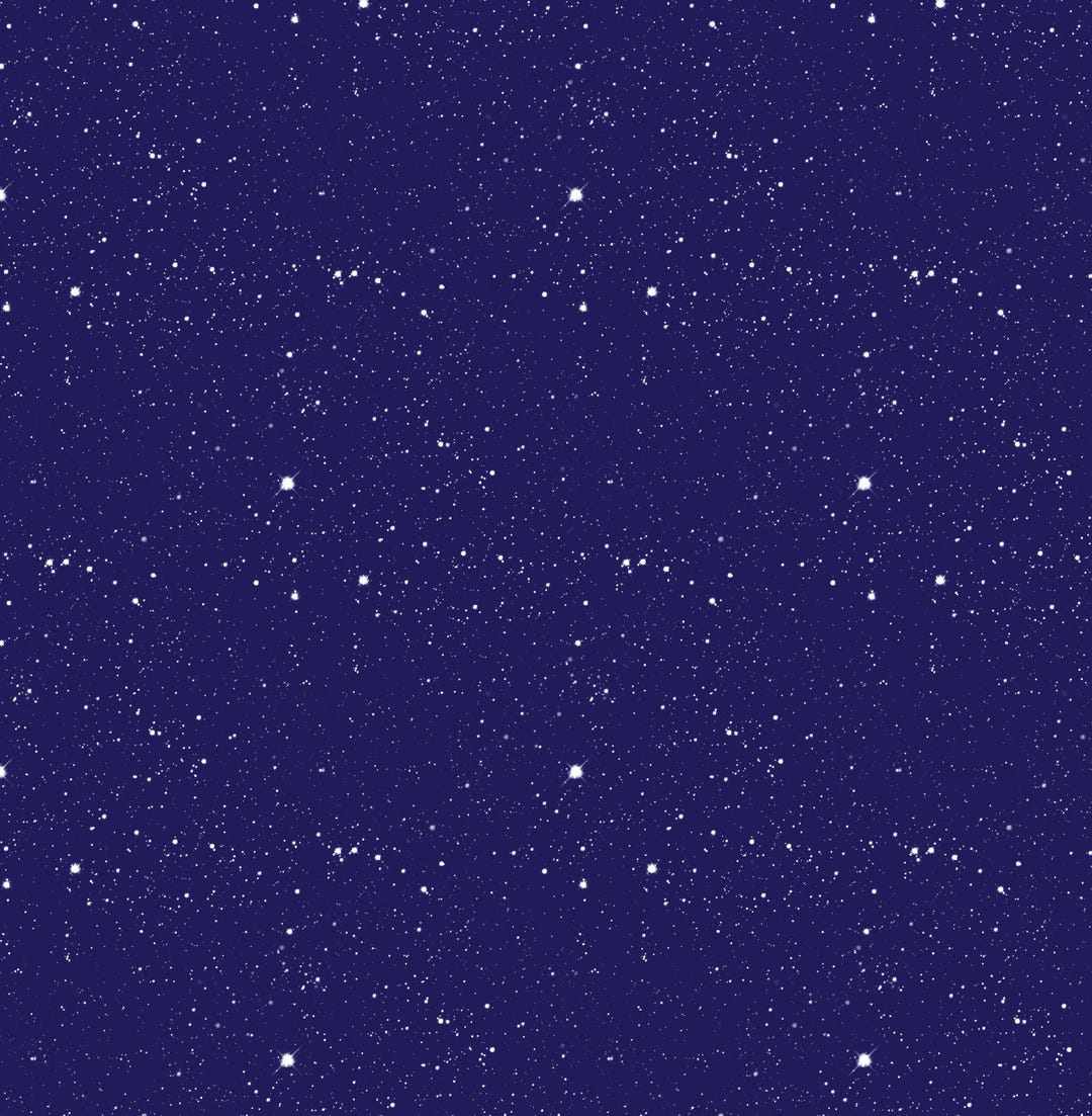 Midnight Blue Starry Night! 100% Cotton Fabric NEW Unique Design ...