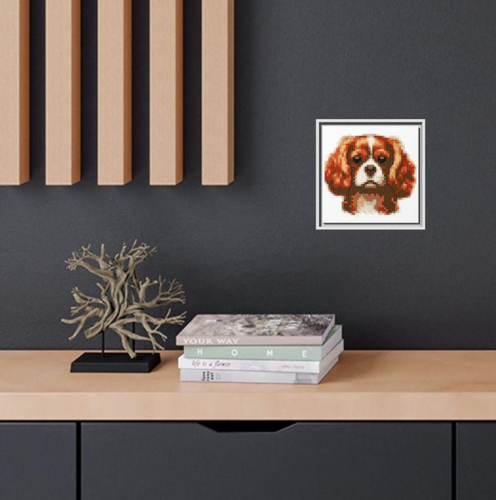Cavalier King Charles Spaniel (ruby) - Cute Easy Starter Cross-stitch ...