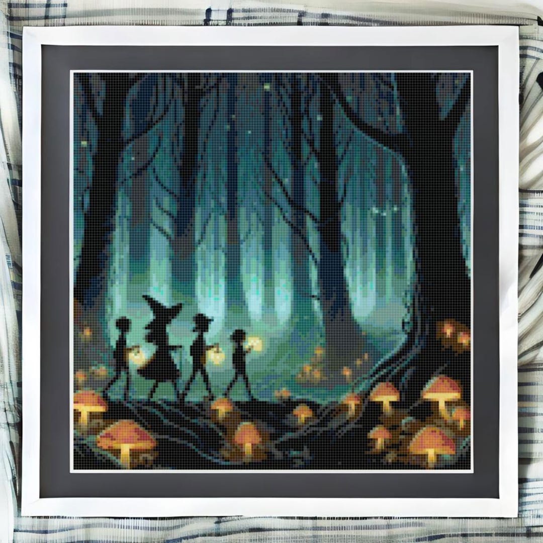 Enchanted Forest - an Beautiful Spooky Cross-stitch Pattern PDF Files ...