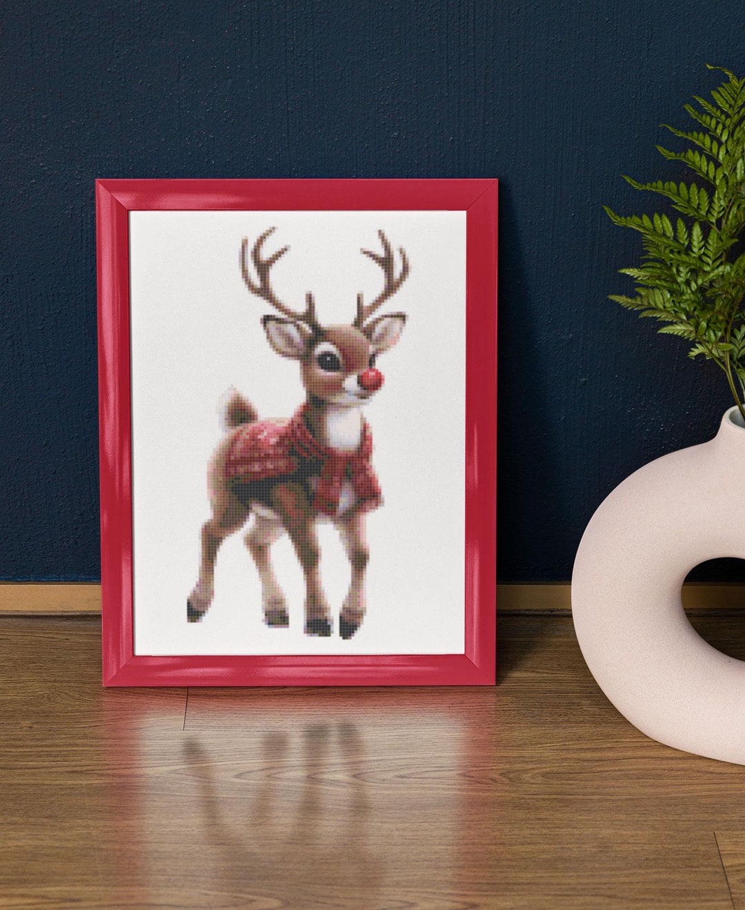 Rudolf the Red Nosed Reindeer! Amazing Cute Festive Christmas Cross ...