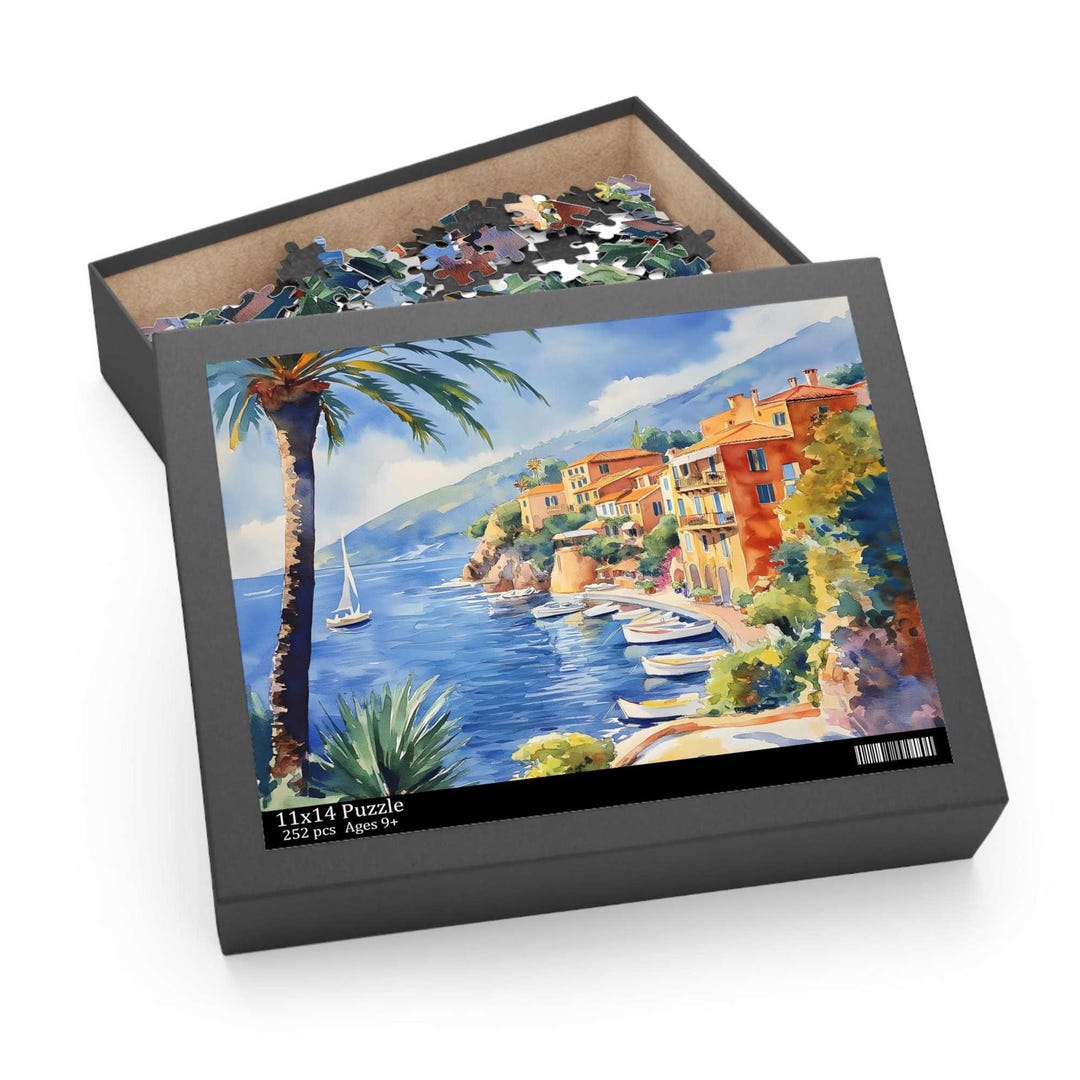 NEW the French Riviera Dream Puzzle Mediterranean Holiday Coastline ...