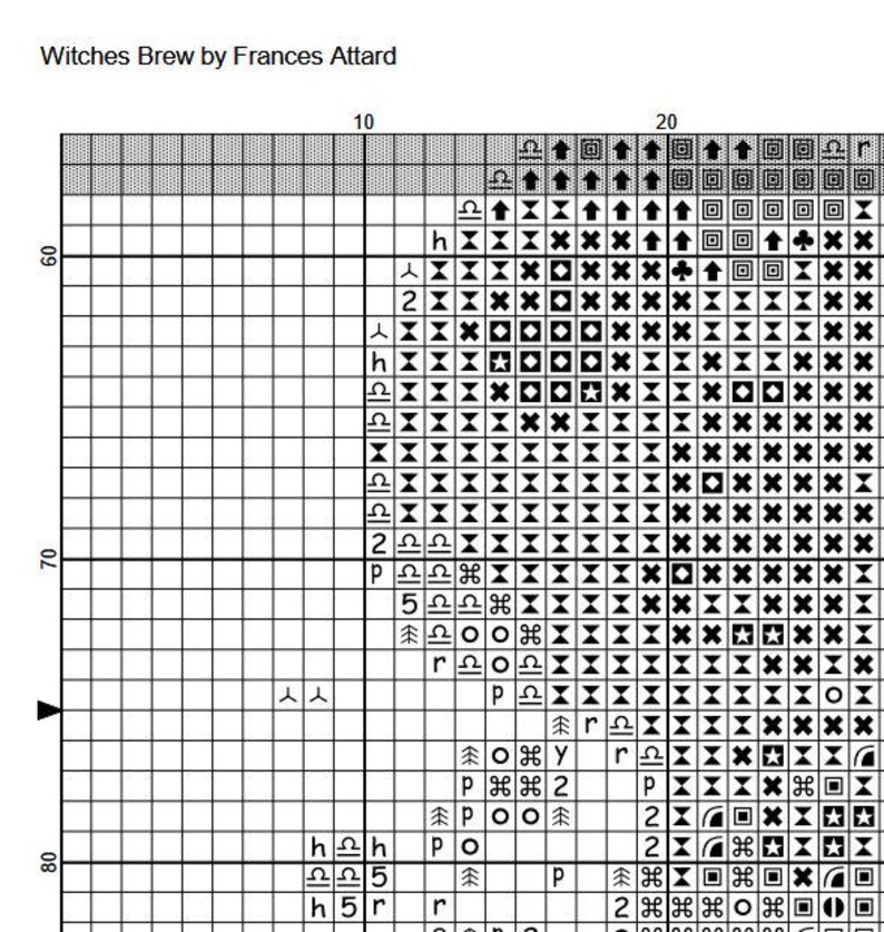 Witches Brew: A Beautiful Spooky Cross Stitch Paper Printed Pattern ...
