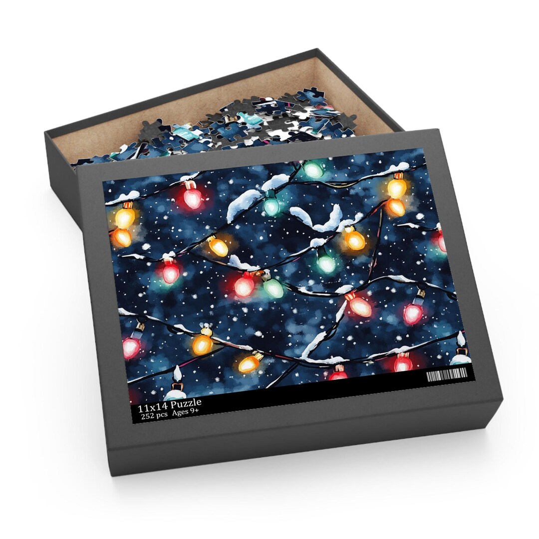 NEW Snowy Lights Puzzle Outdoor Christmas Decor Jigsaw Adults Older ...