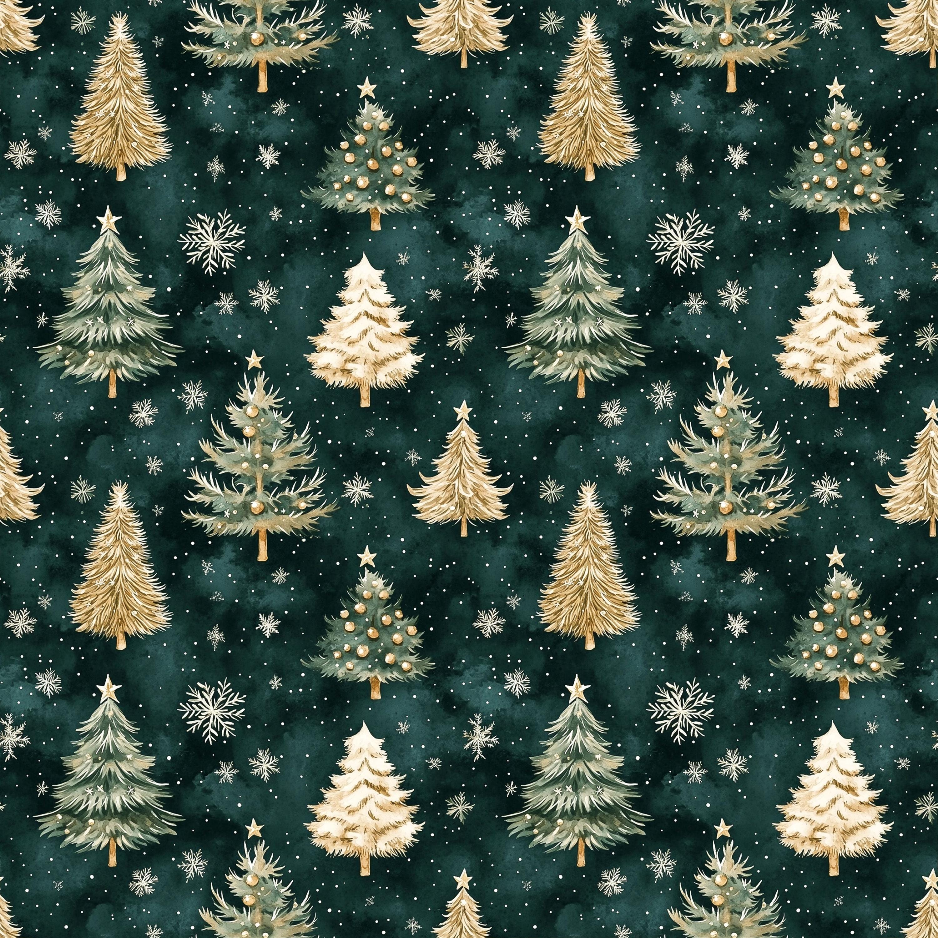 Christmas Trees Christmas 100% Cotton Fabric NEW Festive Design Metres ...