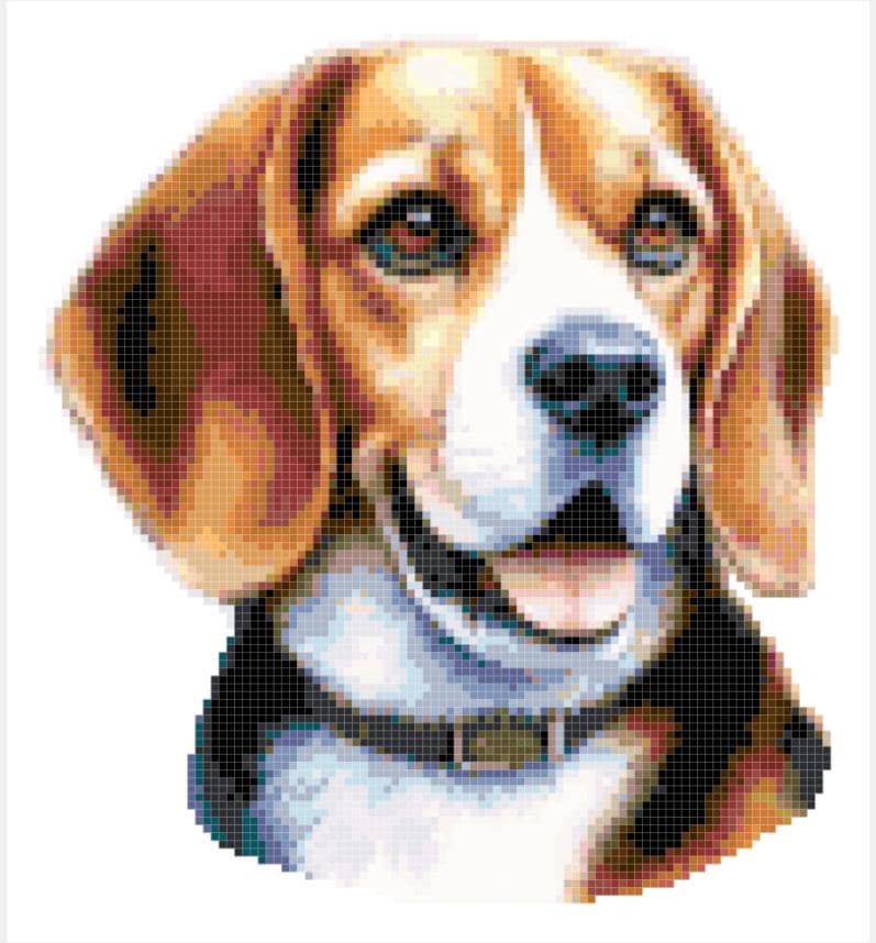 Beagle - Beautiful Beagle Cross-stitch Pattern PDF Files Symbols ...