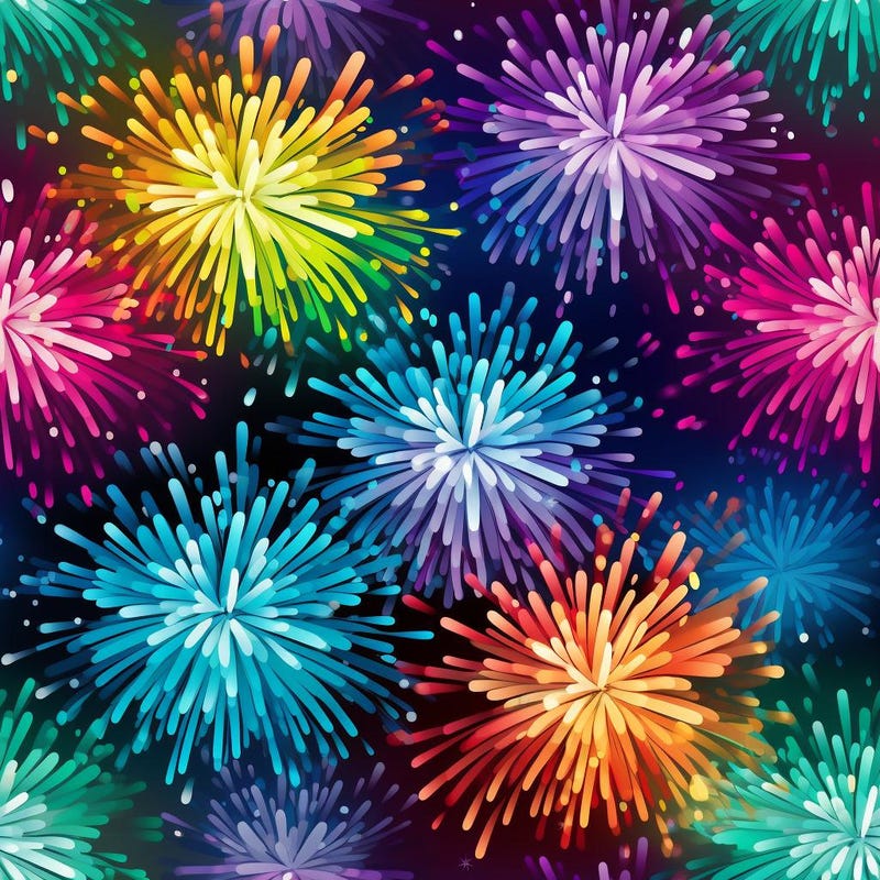 Firework Batik Fabric - Etsy
