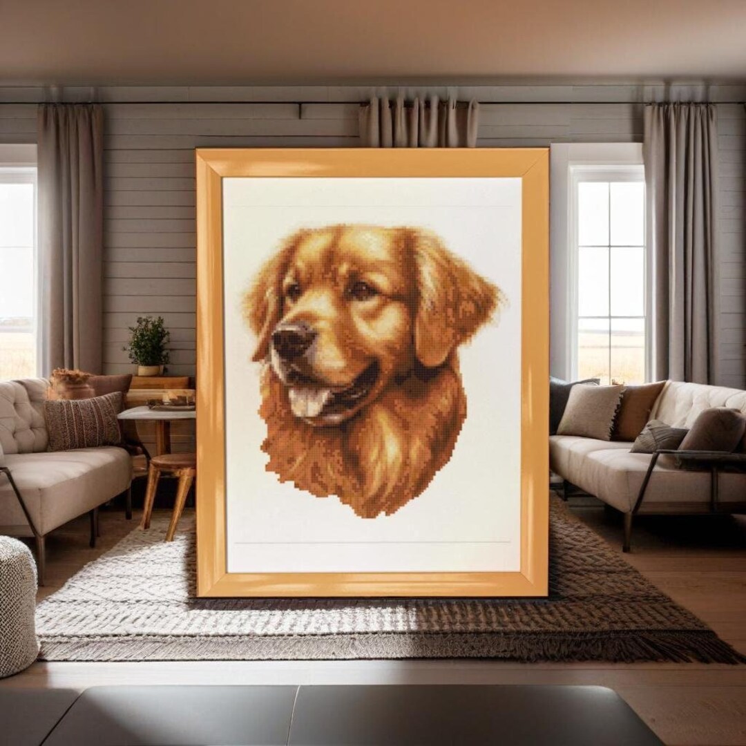 Golden Retriever - Beautiful Dog Cross Stitch Pattern PDF Files Symbols ...