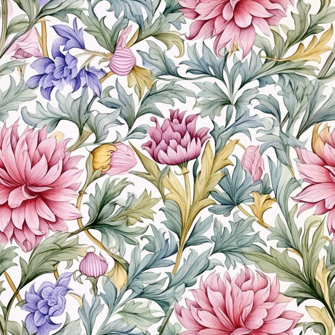 Victorian Blooms 100% Cotton Fabric: NEW Design Metres/fat/long ...