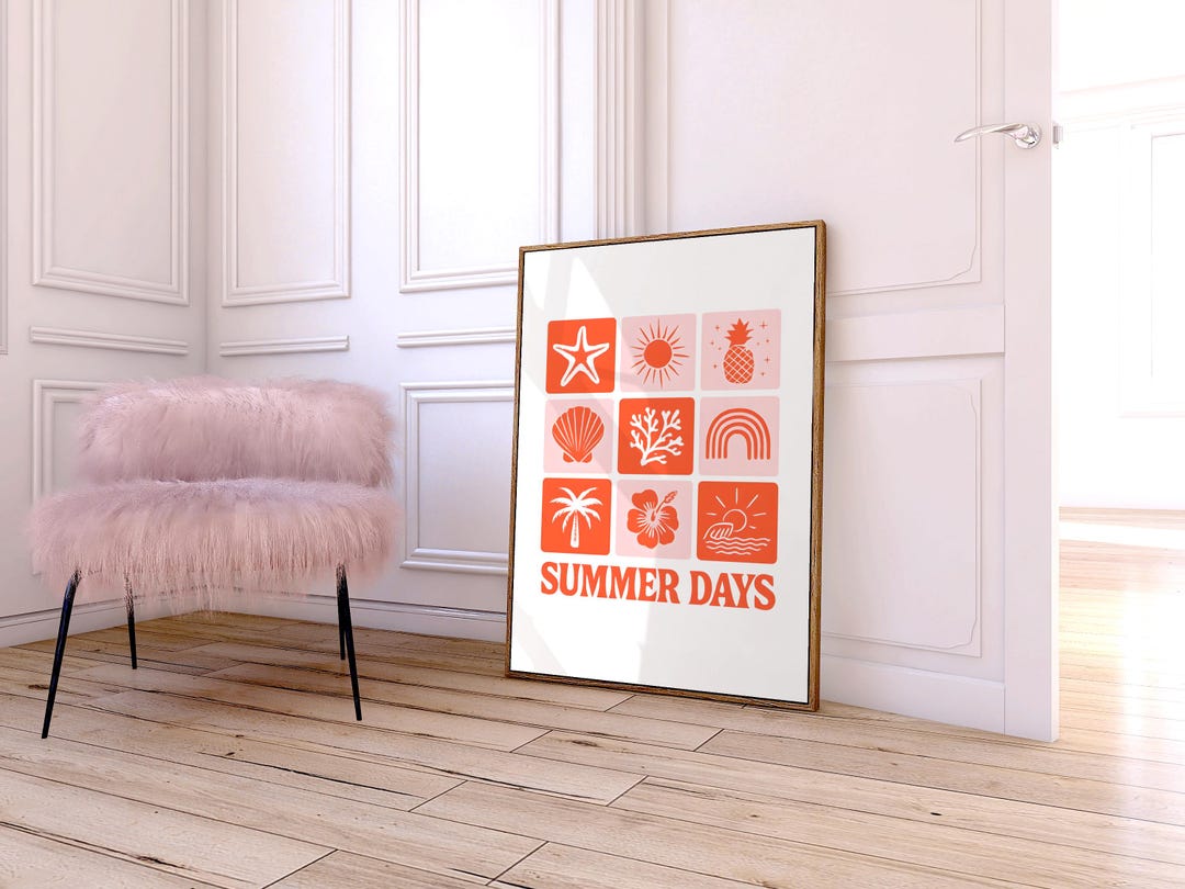 Summer Days Digital Download Printable Artwork Home Decor Bedroom Decor ...