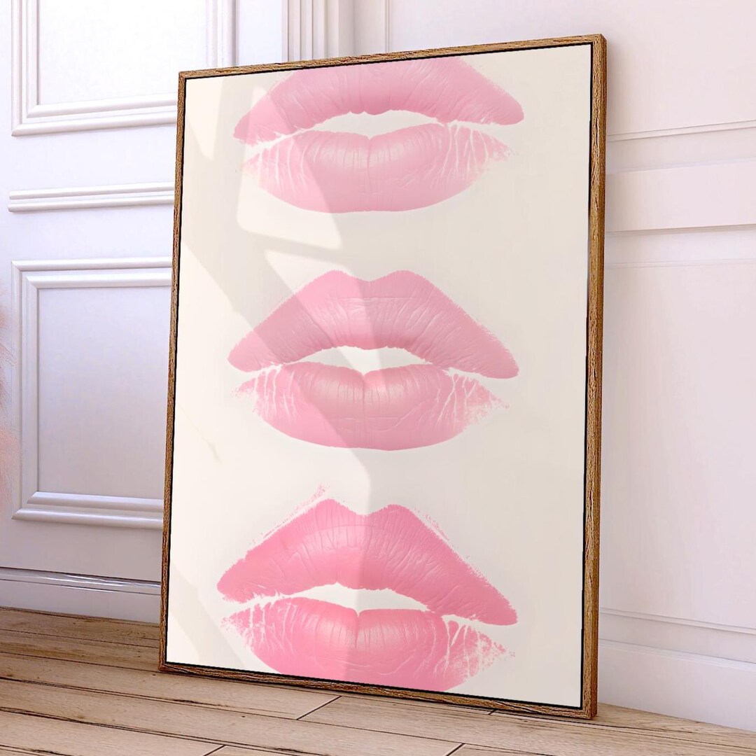 Pinky Lips Digital Download Printable Wall Art Living Room Decor ...
