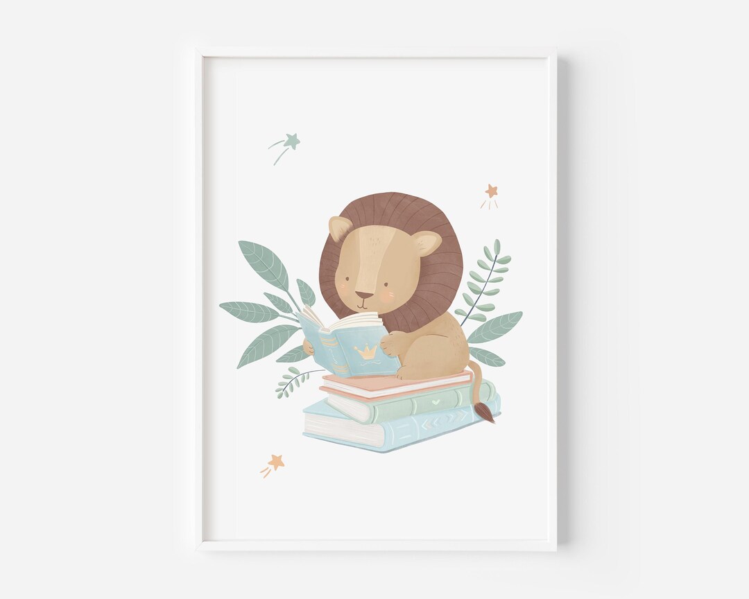 Safari Reading Corner Decoration | Children's Room Let's Read Poster ...