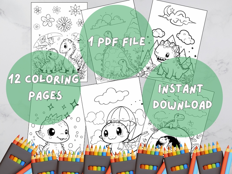 Cute Dinosaur Printable Coloring Pages | Cute and Relaxing Coloring ...