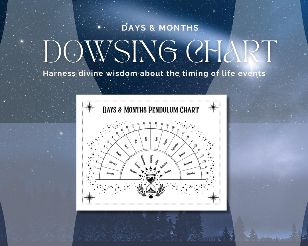 Days & Months Dowsing Chart - Instant Download | Pendulum Divination ...