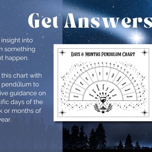Days & Months Dowsing Chart - Instant Download | Pendulum Divination ...