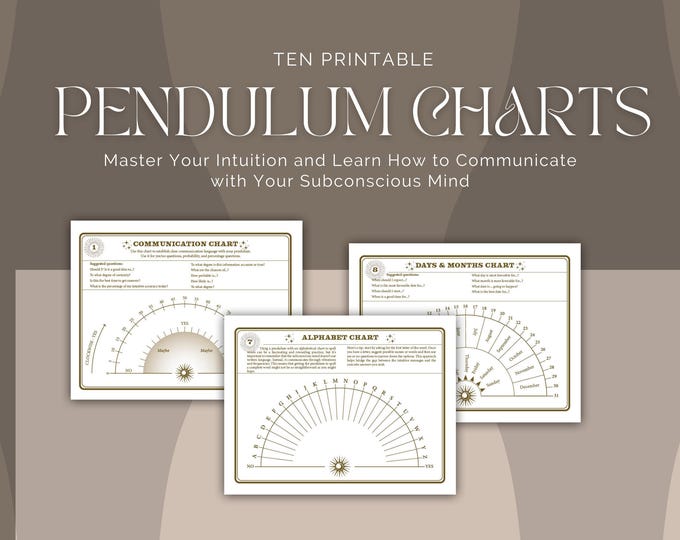 Pendulum Boards | 8 Printable Pendulum Boards and Guide | Reference ...