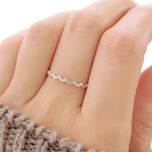 Dainty Water Ripple Ring (in Stock) / Cute Kawaii Unique Ocean Wave ...