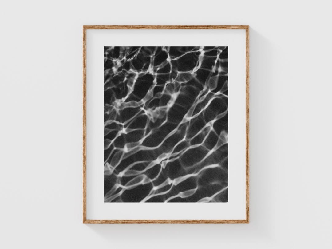 Black and White Water Reflection Print, Vertical Fine Art Photography ...