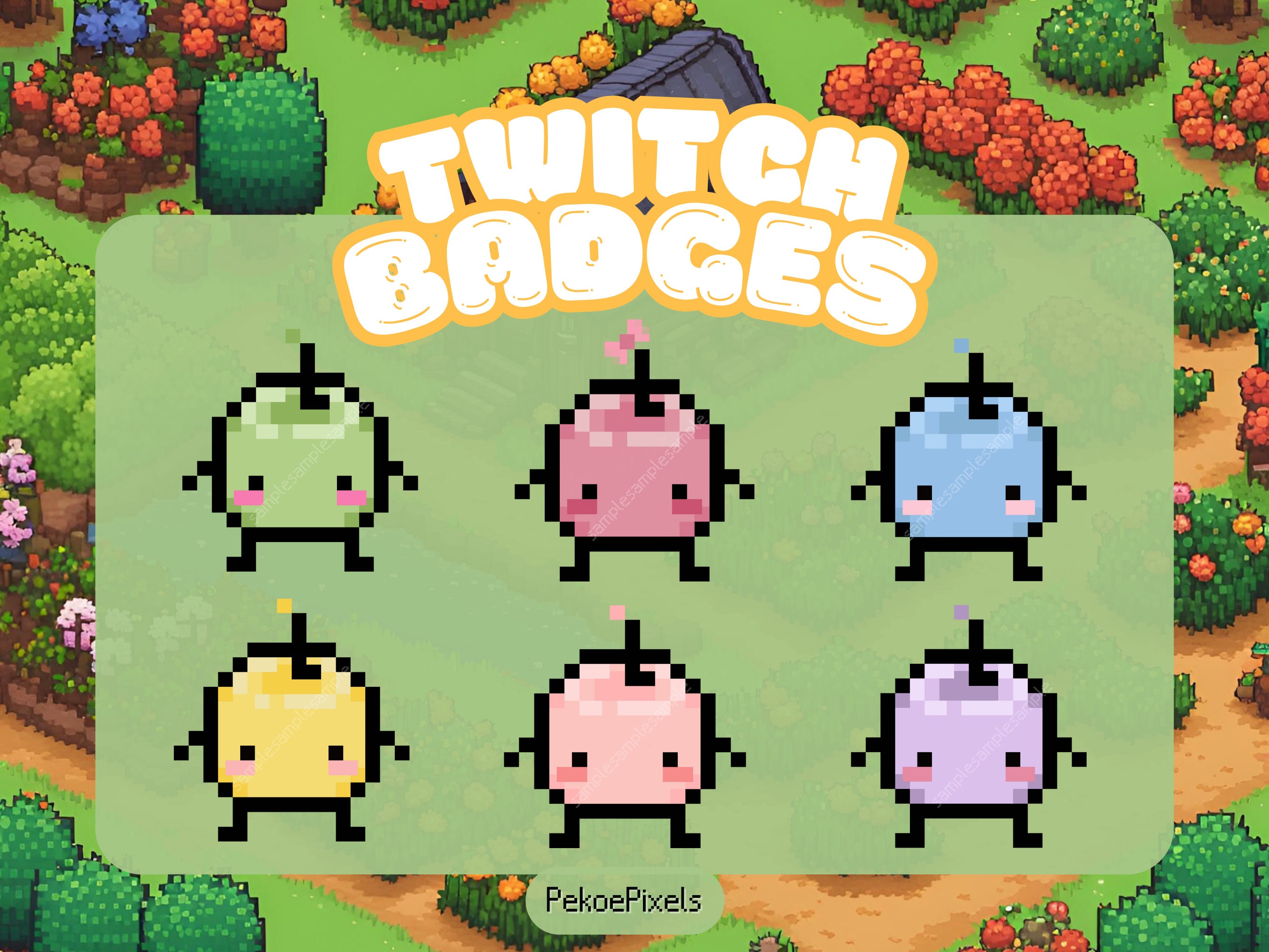 6x Junimo Stardew Valley Emote Badge Set Kawaii Pastel Cute Gamer Girl ...