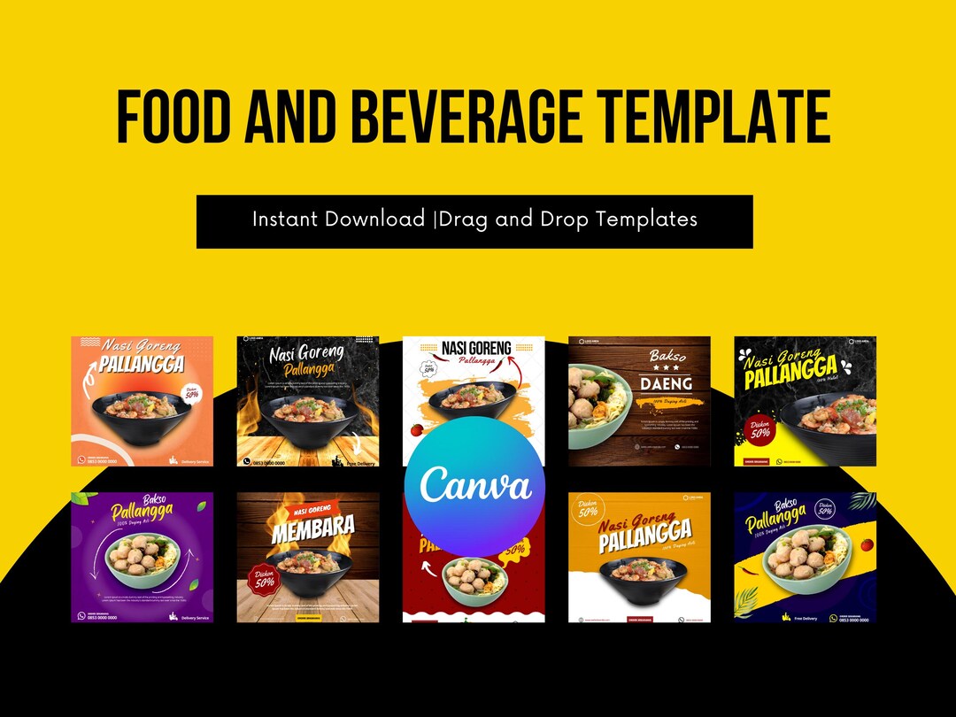 Food & Beverage Template | Café Drink | Editable Canva Menu | Modern ...