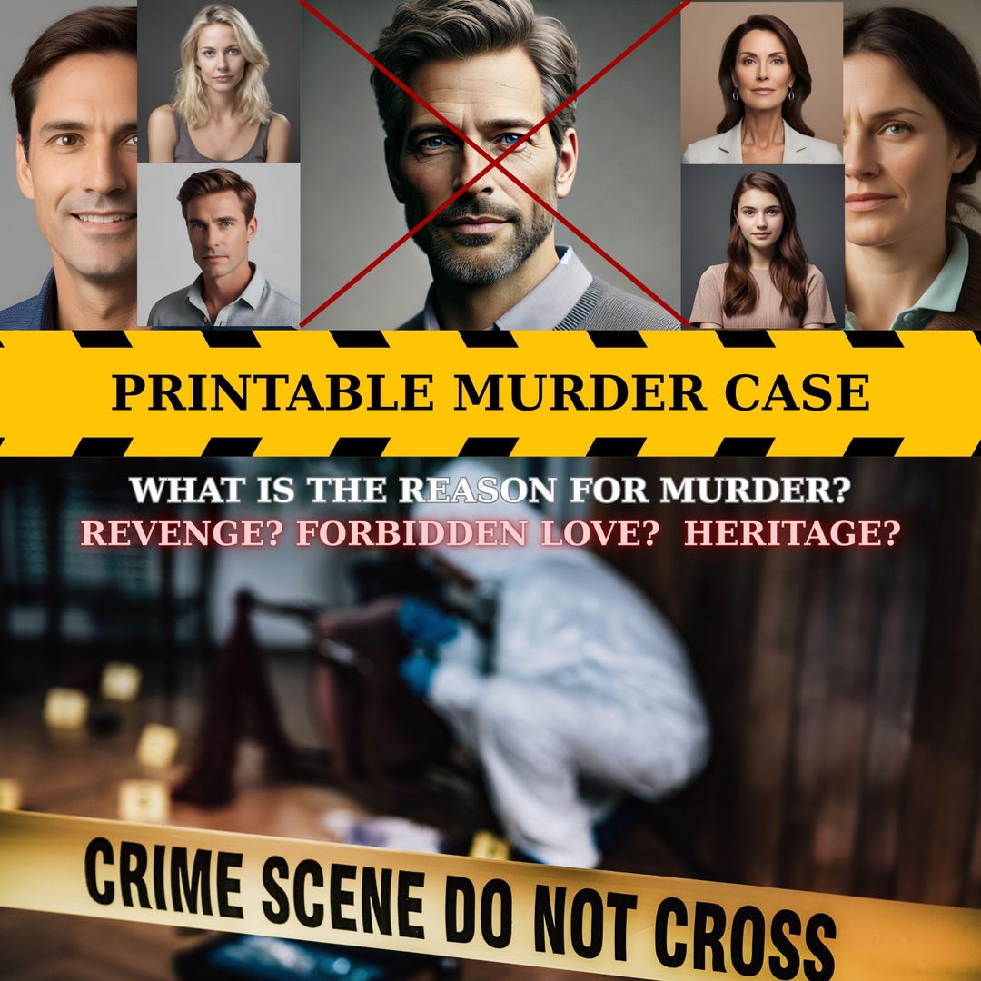 Printable Murder Case Game - Digital Download - Instant Download and ...