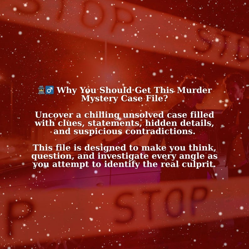 4 Printable Murder Mystery Case File | Detective Game | | Interactive ...