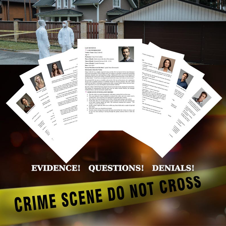 Printable Murder Case Game - Digital Download - Instant Download and ...