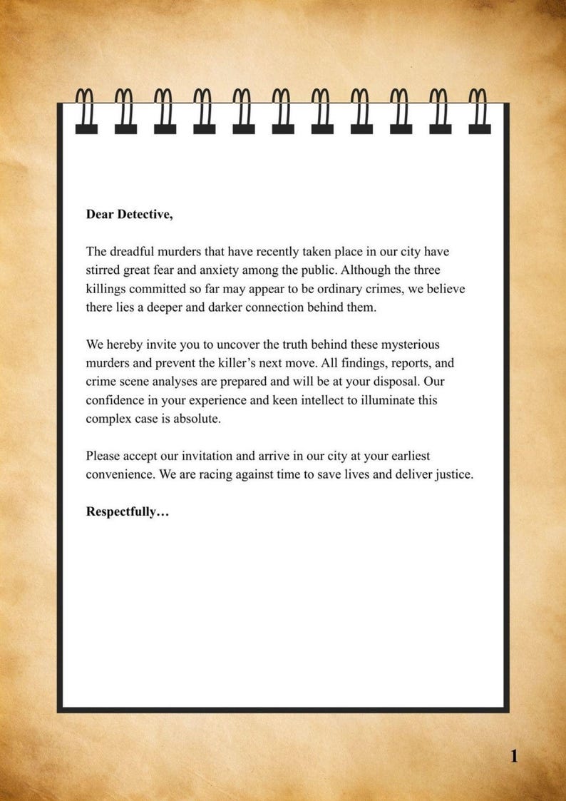 Murder Mystery Game - Detective Party Game - Printable Cold Case - the ...